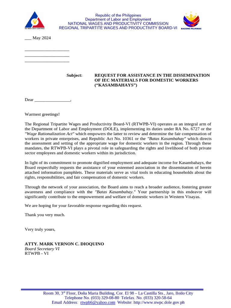 HOA Letter Request | PDF