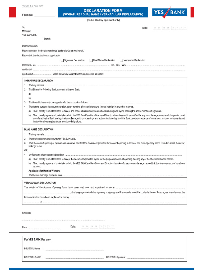 Dual Name Simple Form | PDF
