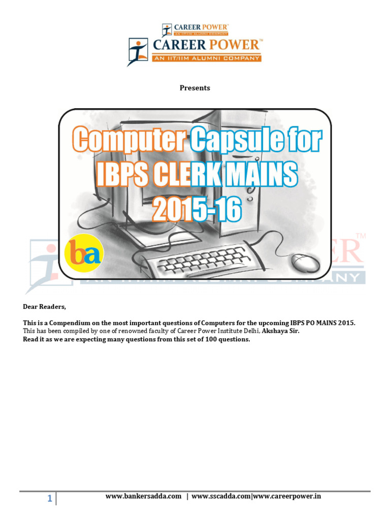 Clerk Computer-Compendium | PDF | Internet Protocol Suite | File ...