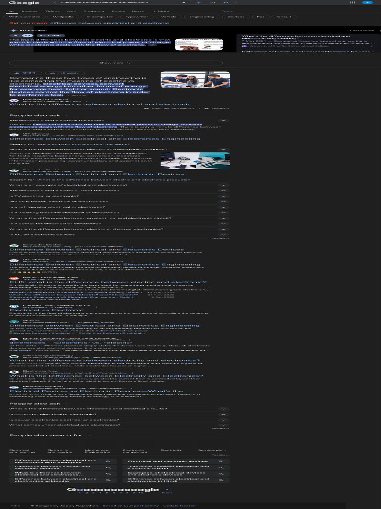 Difference Between Electric and Electronic - Google Search | PDF ...