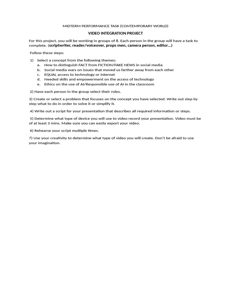 CW Midterm Performance Task | PDF