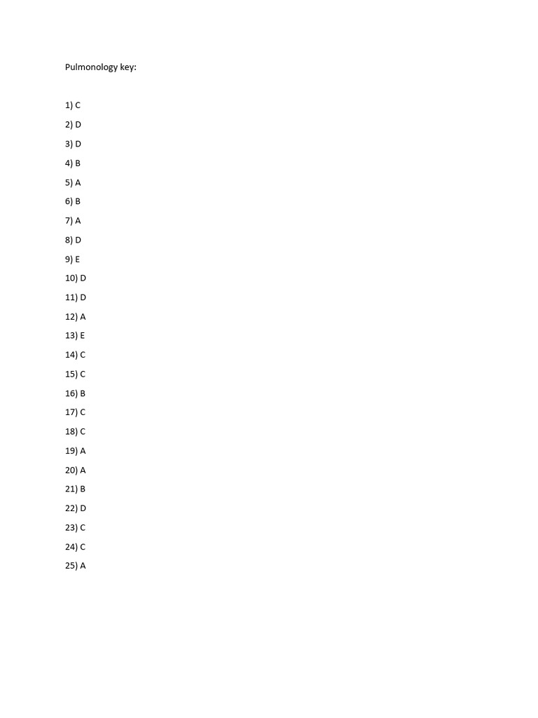 Pulmo Key | PDF
