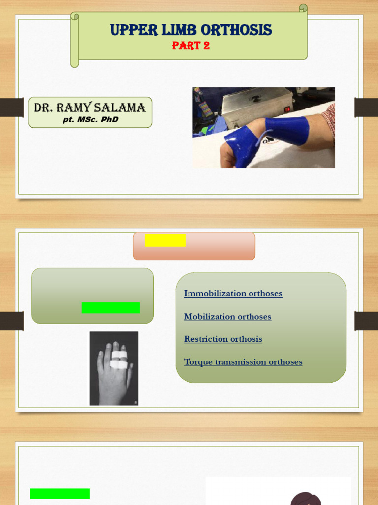 Upper Limb Orthosis Part 2 | PDF | Limbs (Anatomy) | Musculoskeletal System