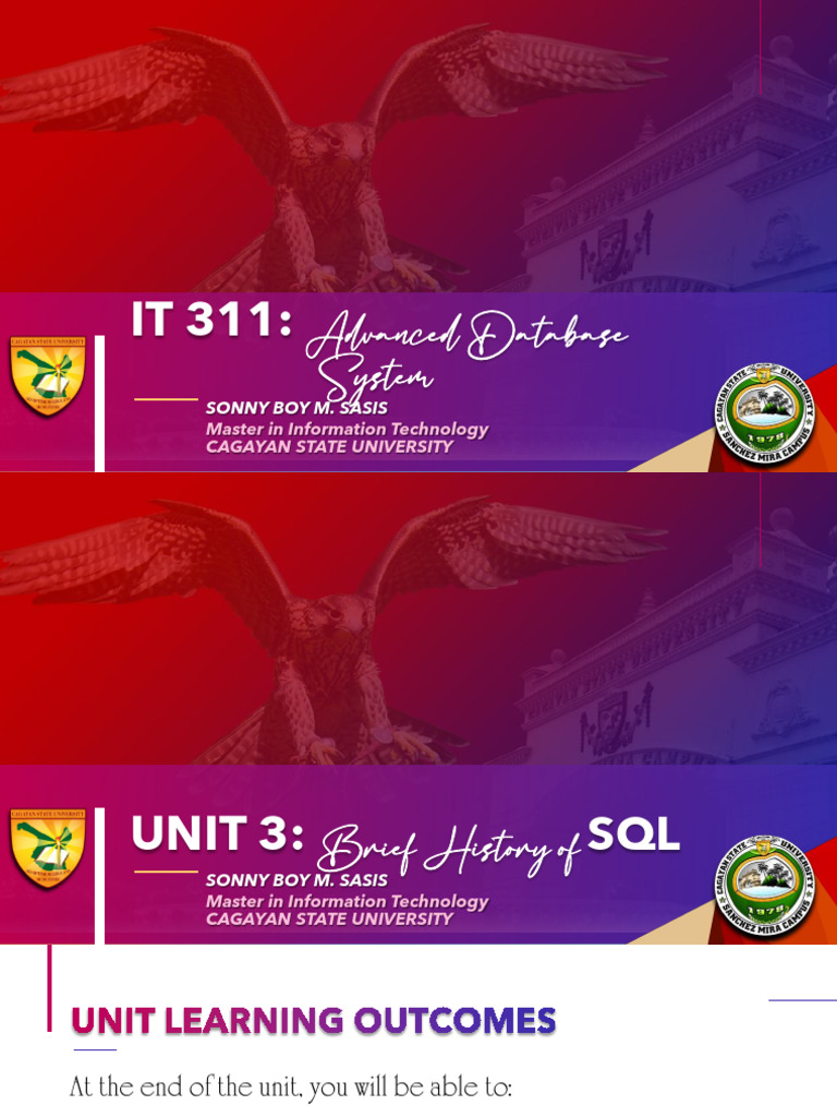 4-Unit3 Brief History of SQL Standards | PDF