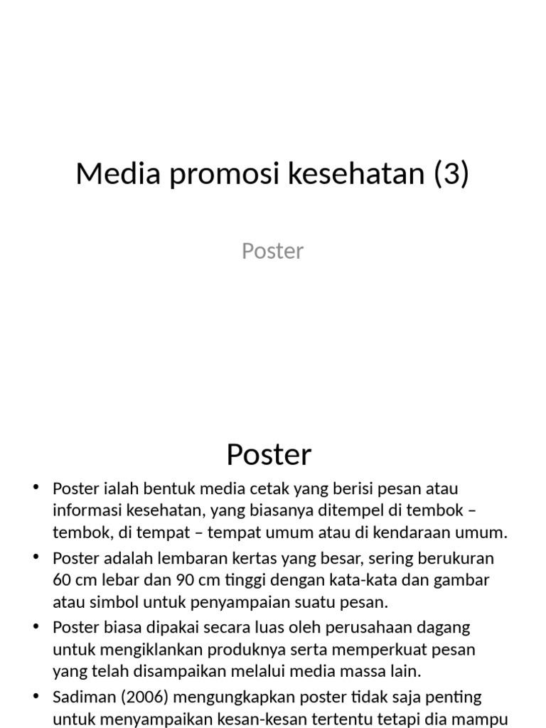 Panduan Efektif Membuat Poster Kesehatan | PDF