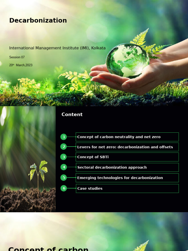 Decarbonization Strategies for Net Zero | PDF | Climate Change ...