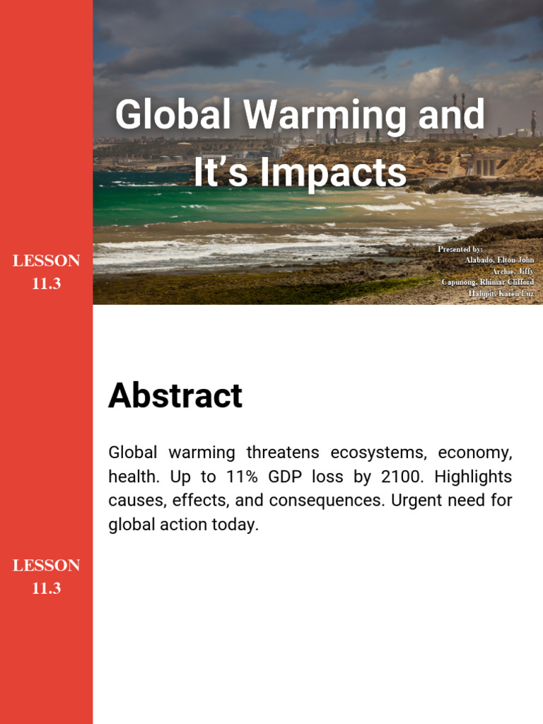 Lesson 11.3 Global Warming and Its Impact | PDF | Climate Change ...