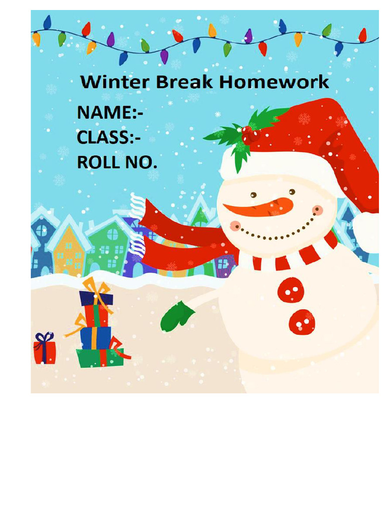 Winter Homework Class 7 | PDF