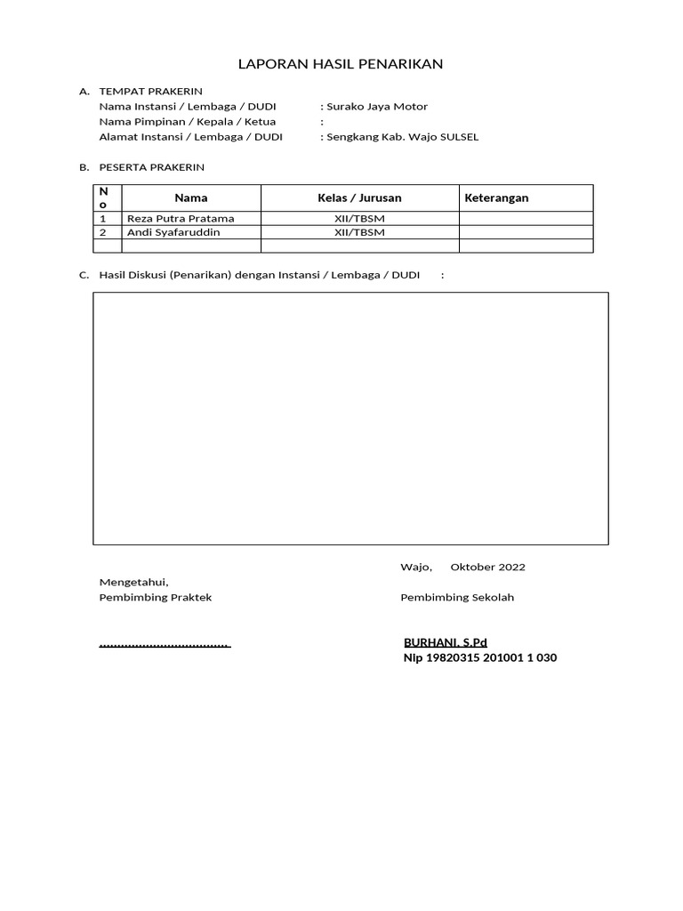 Lembar Hasil Penarikan | PDF