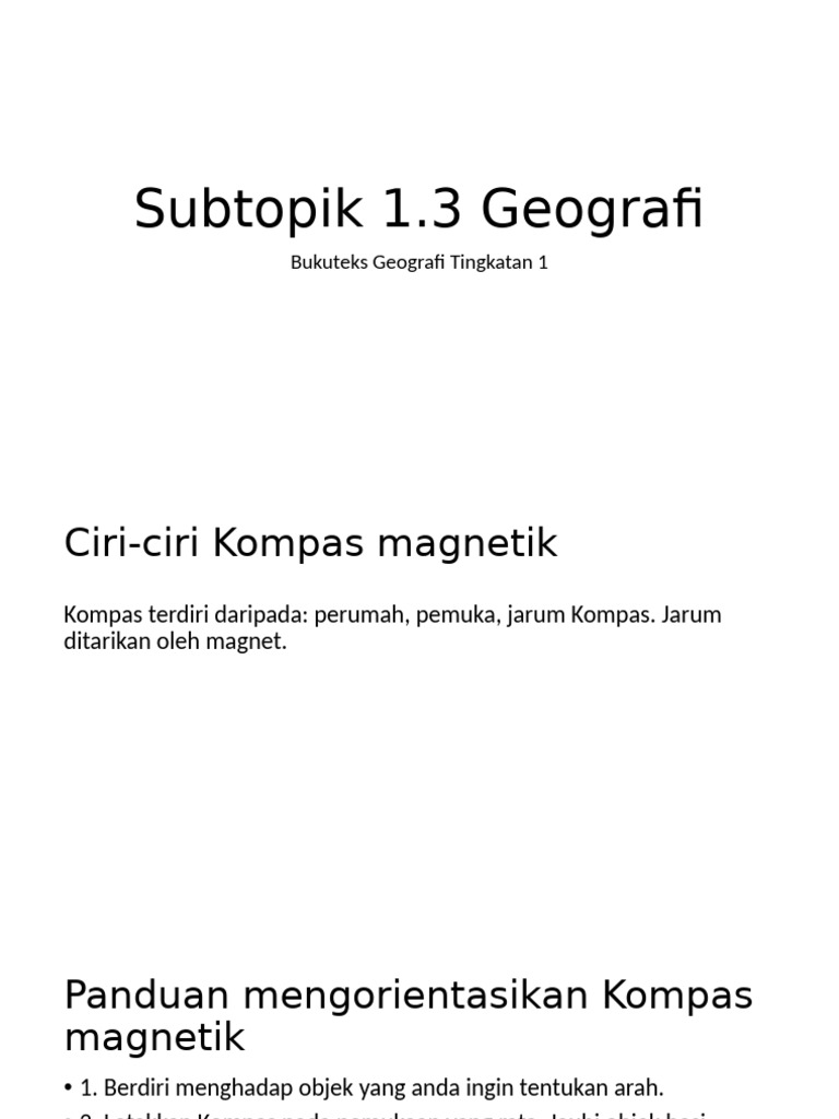 Subtopik 1.3 Geografi | PDF