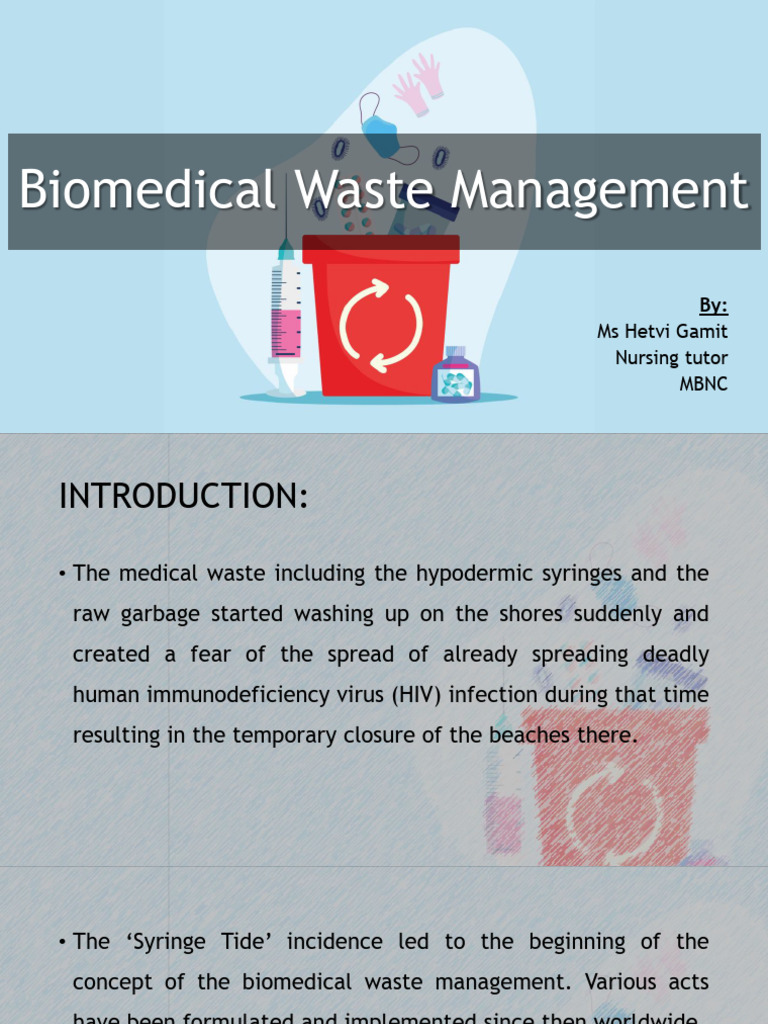 Biomedical Waste Management | PDF | Waste | Medicine