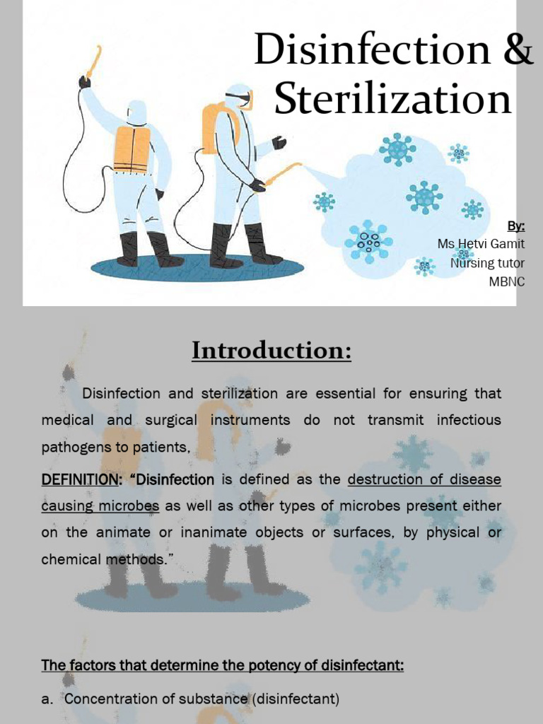 Disinfection & Sterilization | PDF | Disinfectant | Sterilization (Microbiology)