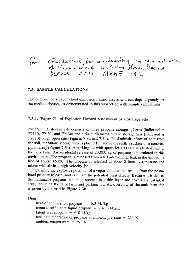 Explosion - Sample Calculations | PDF