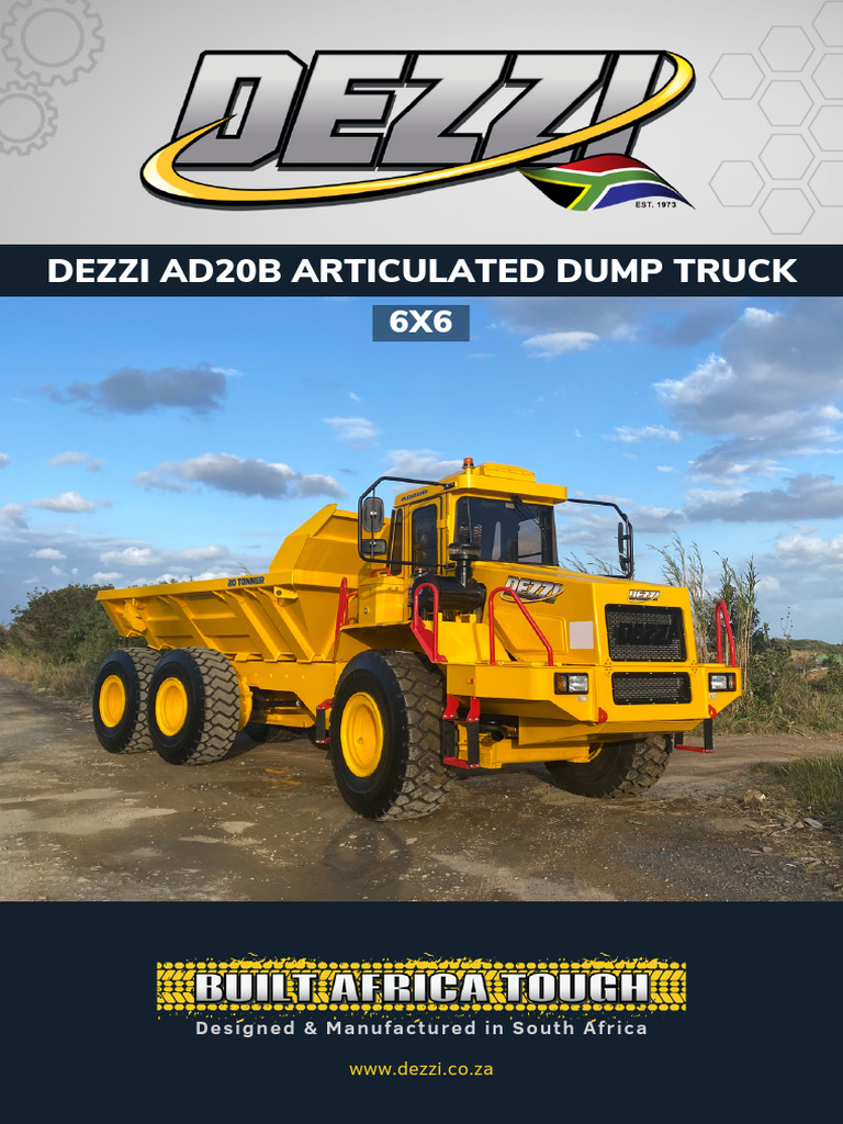 Dezzi AD20B Articulated Dump Truck Specs | PDF | Truck | Axle