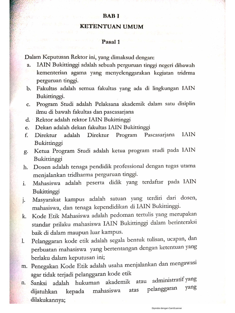 Kode Etik Mahasiswa | PDF