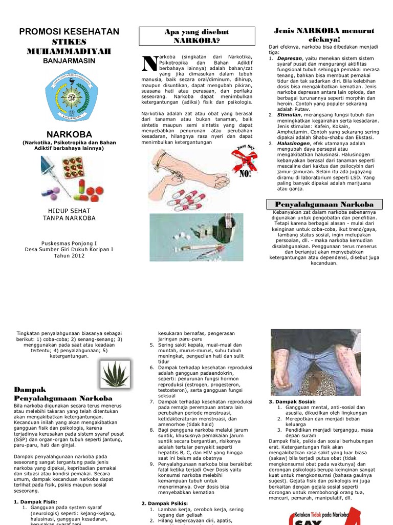 Leaflet Narkoba | PDF | Pengembangan Diri | Sains & Matematika