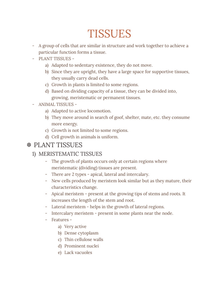 TISSUES | PDF | Tissue (Biology) | Epithelium