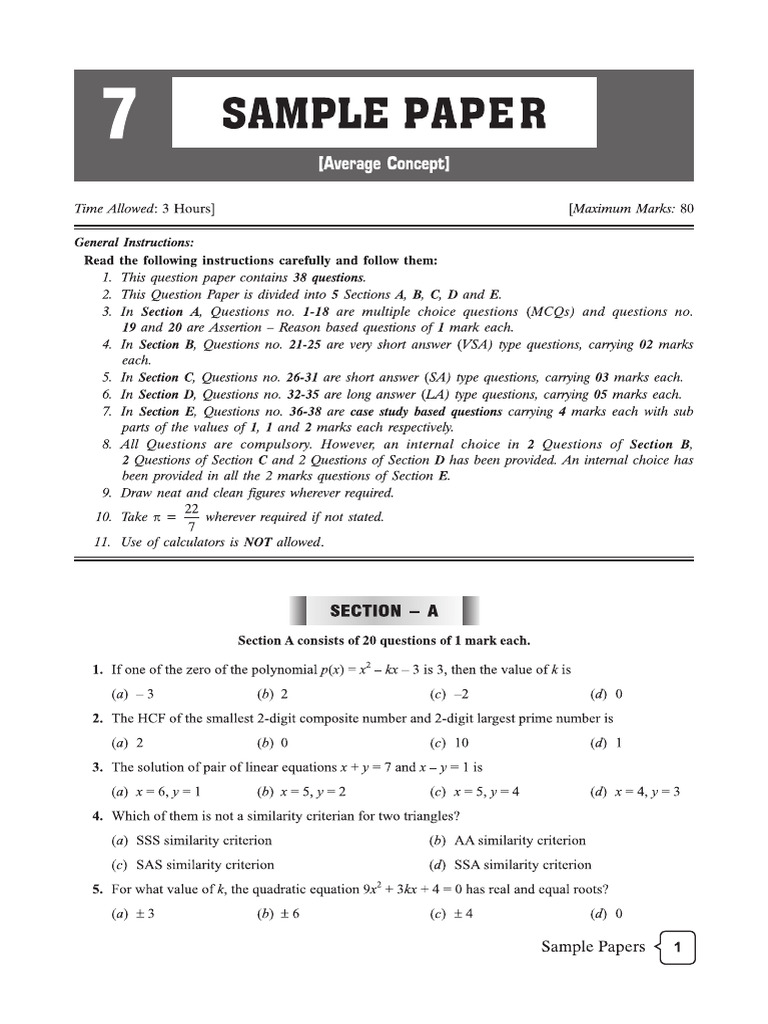 Class X Pre-Board 2025 - Mathematics Set B | PDF