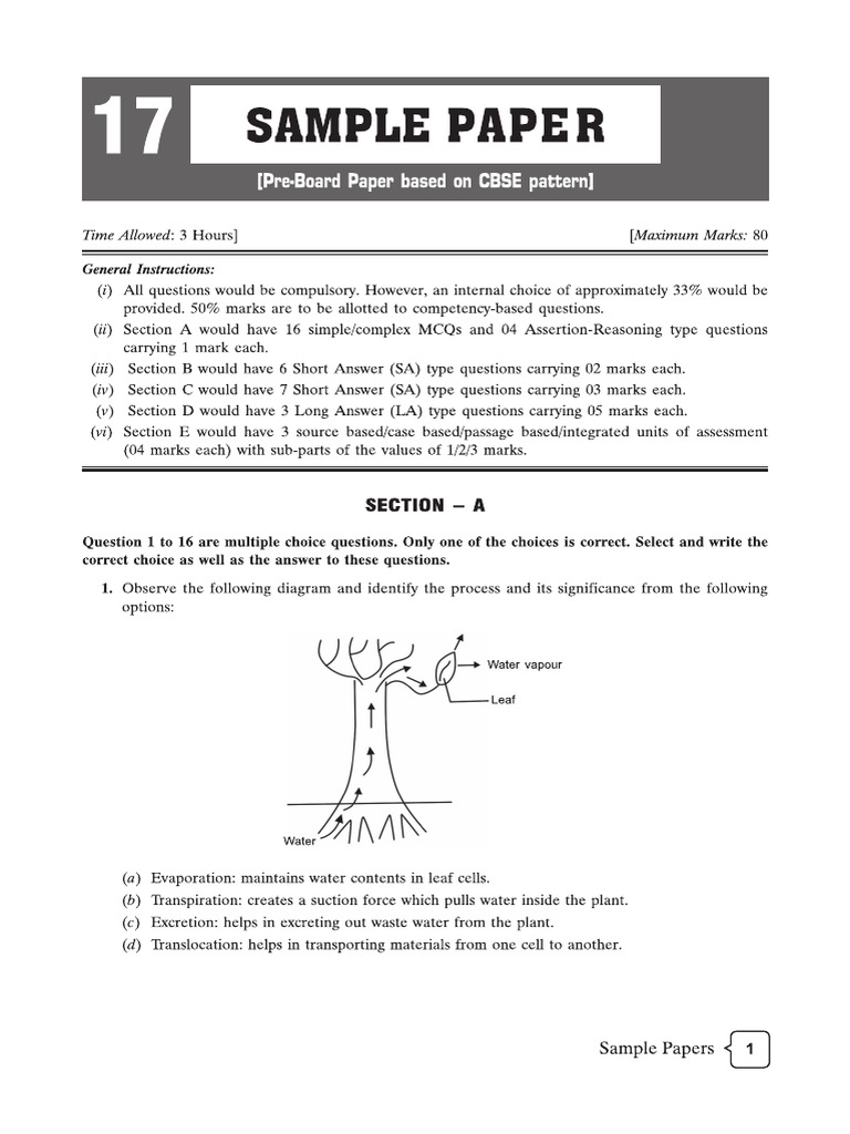 Class X Pre-Board 2025 - Science Set A | PDF