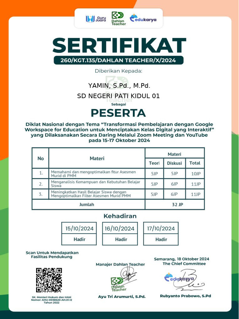 Diklat Okt 24 | PDF