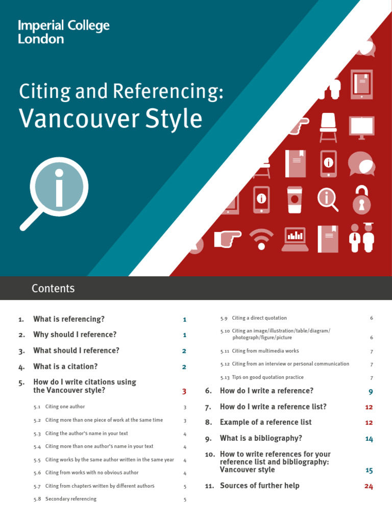 Vancouver Style Referencing Guide | PDF | Citation | Digital Object ...