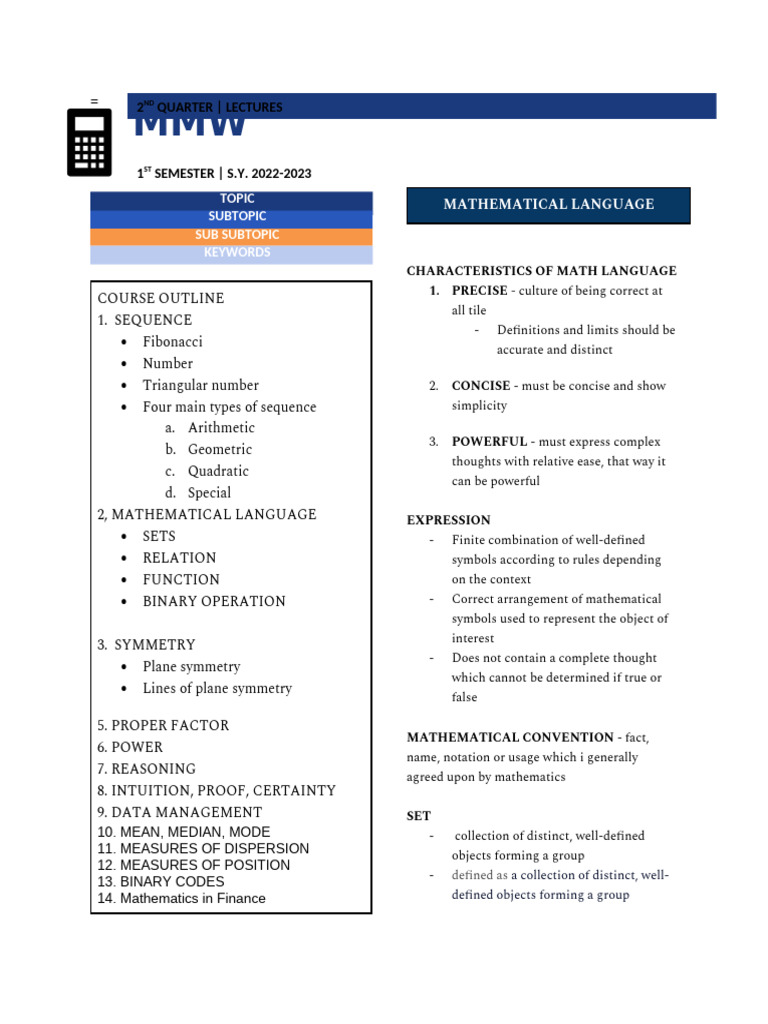 Mathematics in The Modern World | PDF | Set (Mathematics) | Bit