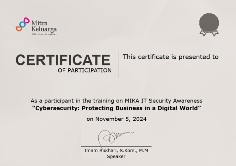 Sertifikat Security Awareness __Nama Lengkap__ | PDF