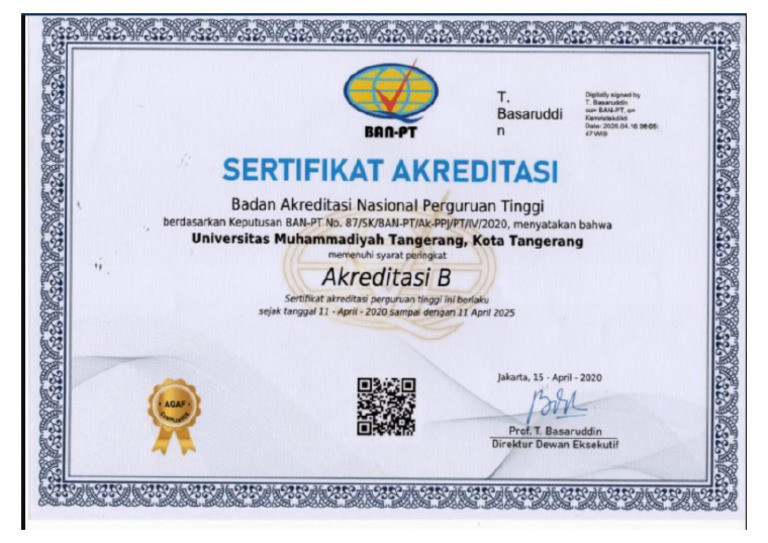 SERTIFIKAT AKREDITASI BANPT UMT | PDF