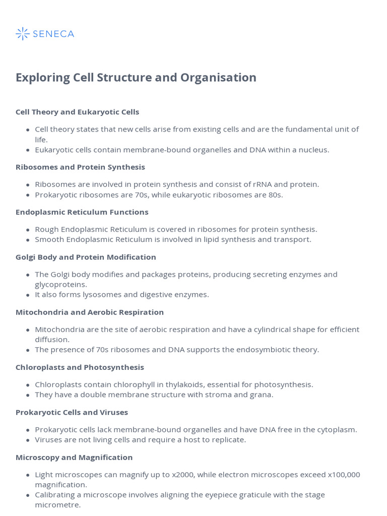 exploring_cell_structure_and_organisation | PDF | Cell (Biology ...