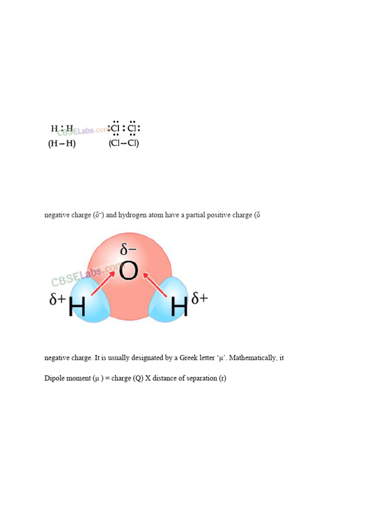 Polarity of bond and VBT | PDF | Chemical Bond | Chemical Polarity