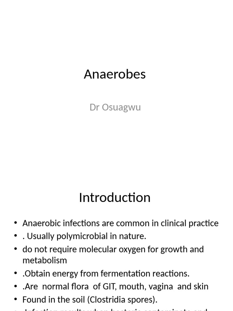 Anaerobes (1) | PDF | Diseases And Disorders | Medical Specialties Anaerobes (1) | PDF | Diseases And Disorders | Medical Specialties