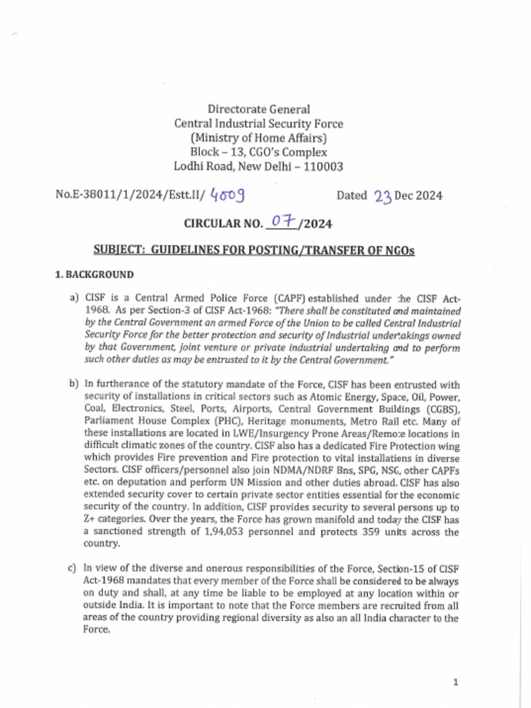 4009 - Posting Guidelines of Ngos Circular No 7 Dated 23.12.2024 | PDF