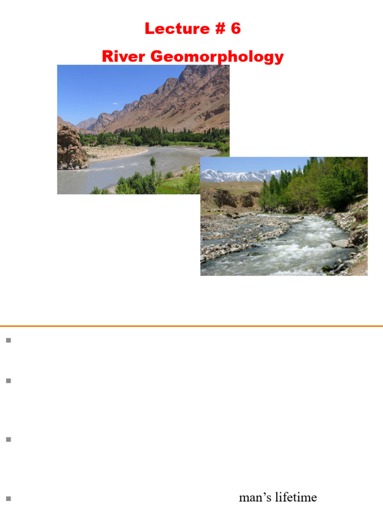 6 - Geomorphology of Rivers | PDF | River | Geomorphology