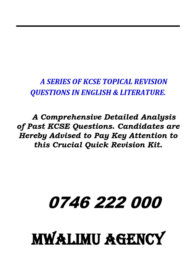 Kcse f3 English Topicals | PDF | Miscarriage