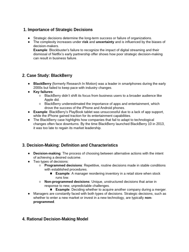 Chapter 6 ADMS 1000 Notes | PDF | Decision Making | Risk Aversion