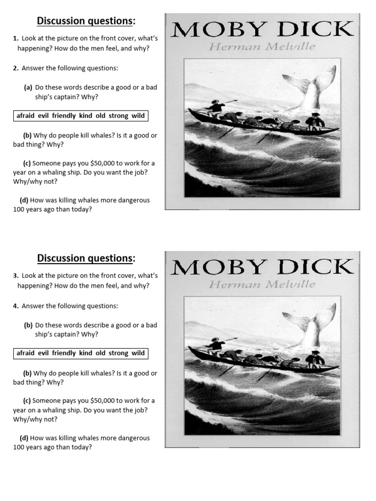 Moby Dick - Discussion questions | PDF