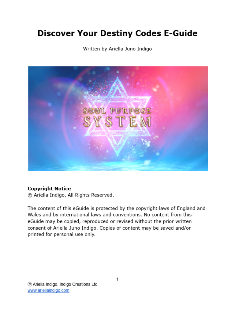 Discover Your Destiny Codes Eguide - Docx 2 | PDF | Soul | Wisdom
