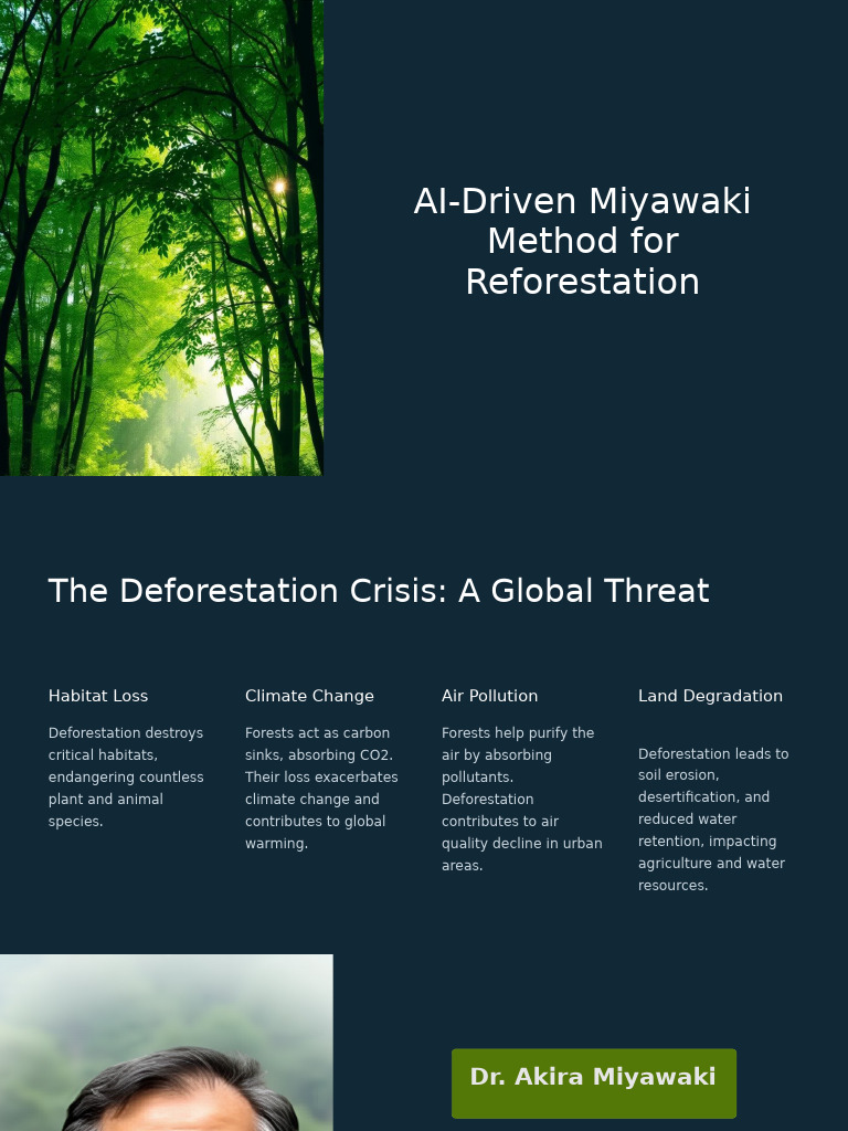 674af3f906f79 Ai Driven Miyawaki Method For Reforestation | PDF | Deforestation | Soil
