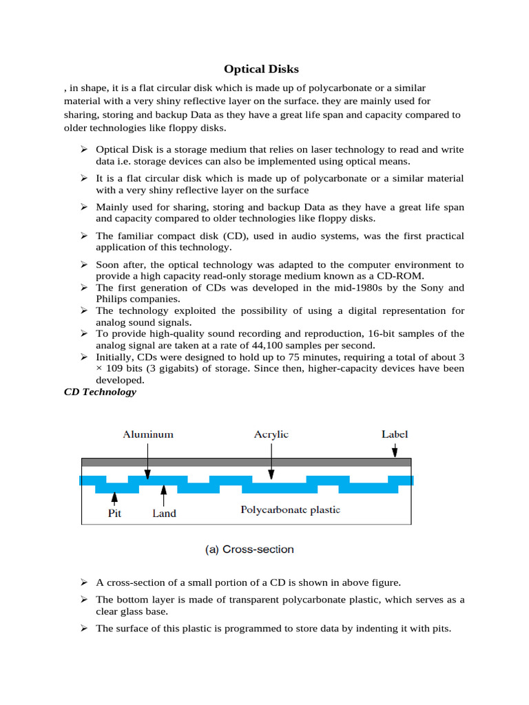 Optical Disks | PDF | Compact Disc | Computer Data Storage