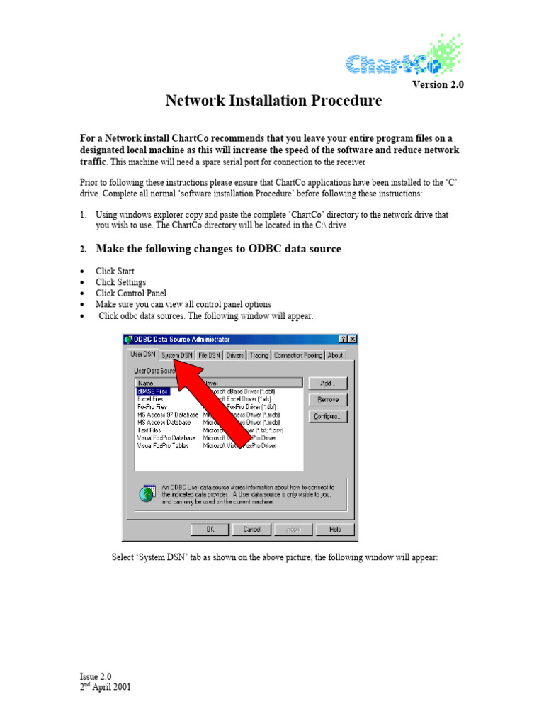Network Installation Guide ChartCo Ltd | PDF | Windows Registry | Operating System Families