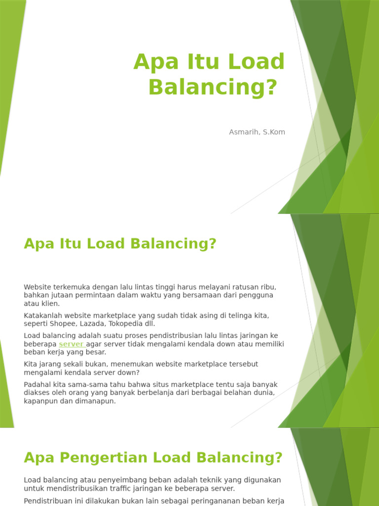 Pengertian dan Fungsi Load Balancing | PDF