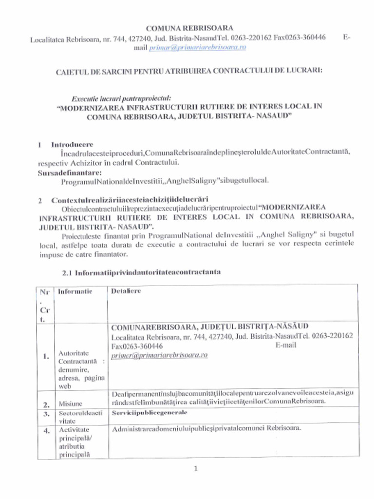 Caiet de Sarcini Sanda | PDF