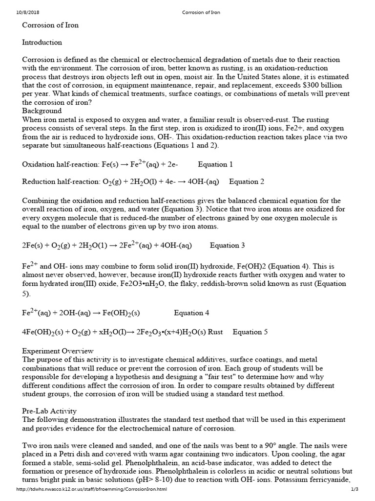 Corrosion Pdf Rust Corrosion