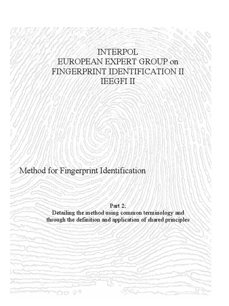 Fingerprint Identification 2011 | PDF | Fingerprint | Scientific Method