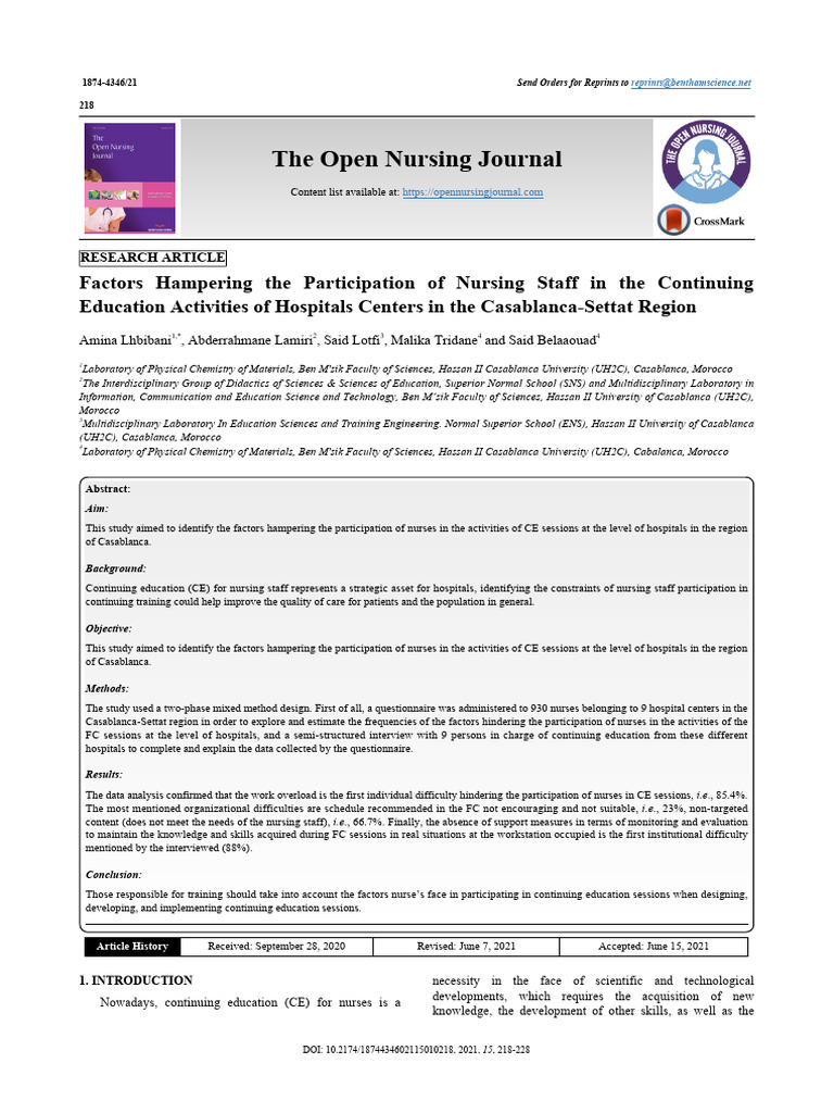 Cpd Nursing -Factors | PDF | Nursing | Questionnaire
