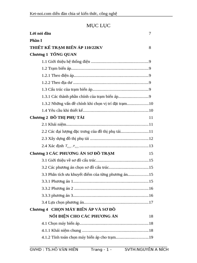 Thiet Ke Tram Dien | PDF