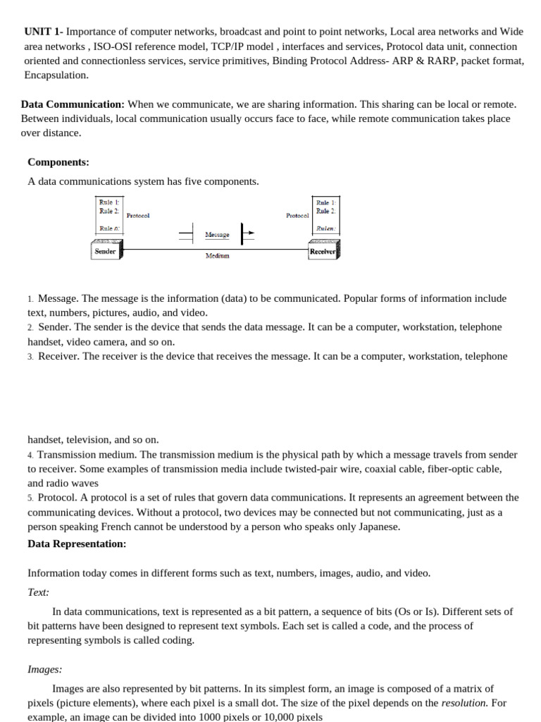 UNIT 1 Networking Fundamentals | PDF | Internet Protocols | Computer Network