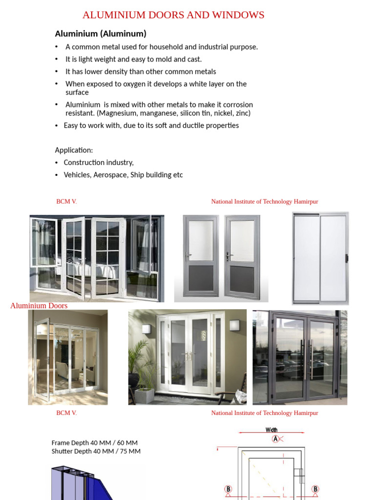 Aluminium Door and Windows | PDF | Window | Door