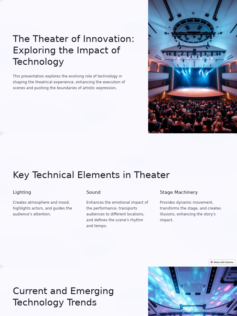 Technology's Impact on Theater Innovation | PDF | Augmented Reality