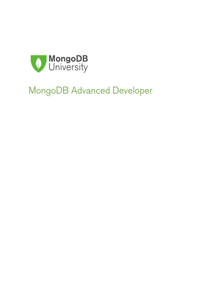 Advanced Developer Student Workbook | PDF | Mongo Db | Databases